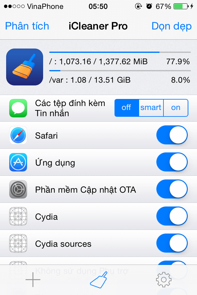 Hướng Dẫn Tối Ưu Hóa Cho iDevices Bằng iCleaner Pro - FTiOS
